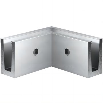CE Certified ALU Slim Aluminum Base Shoe Inside Corner | Fascia Mount