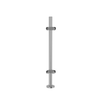 STAINLESS STEEL ROUND POST TOP MOUNT - CORNER